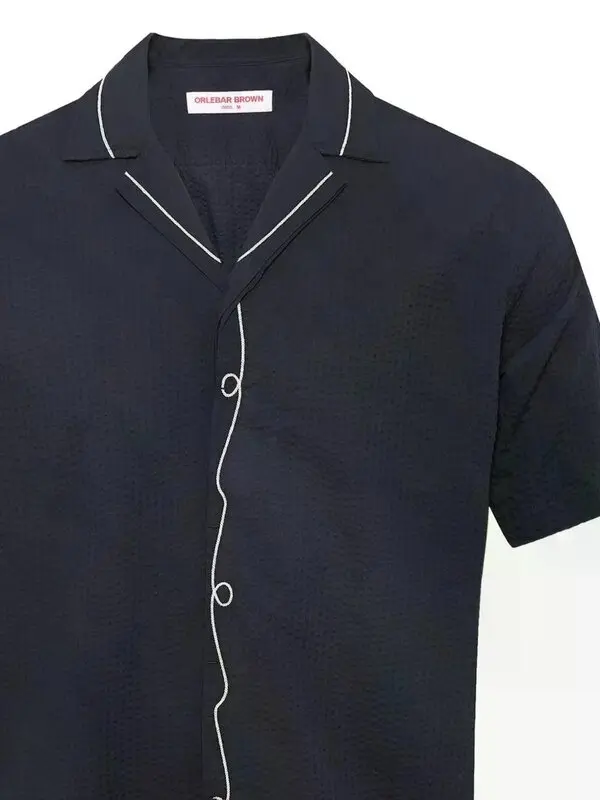 Orlebar Brown Maitan Border-embroidery Shirt