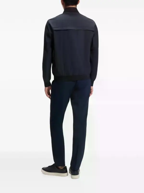 BOSS Slim-fit Jacket In Micro-patterned Stretch Fabric