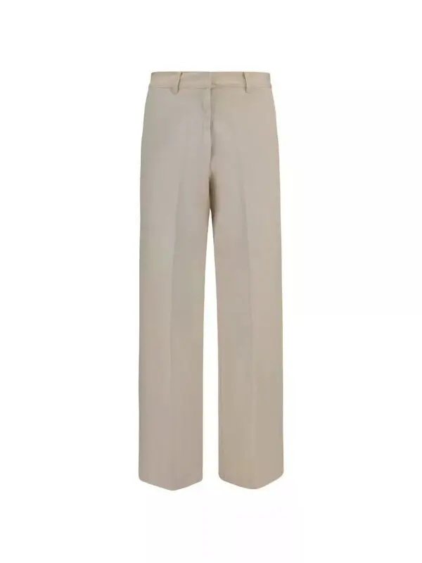 FORTE_FORTE Belt-loop Trousers - Neutrals