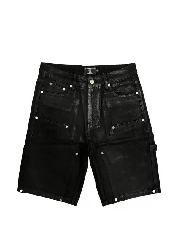 Mixed Emotion Logo-patch Shorts - Black