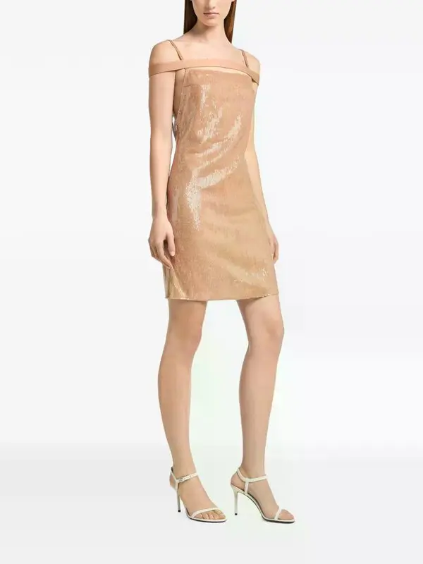 COURREGES Sequin Embellished Strap Mini Dress