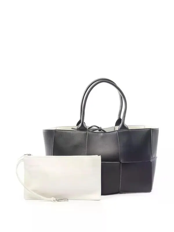 Bottega Veneta 2010s Arco Intrecciato Tote Bag - Black