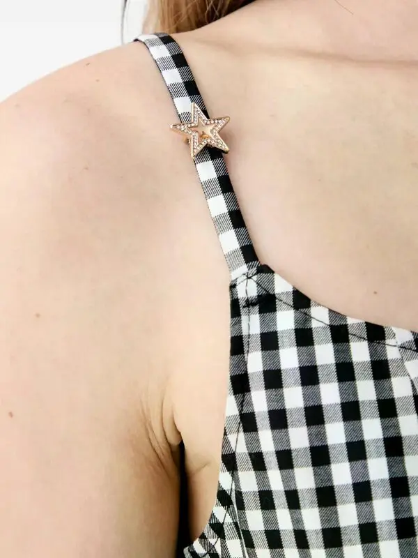 Guess Gingham-check Star-patch Top