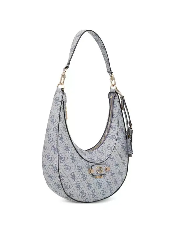 Guess Lindsey Logo-print Crescent Shoulder Bag - Grey