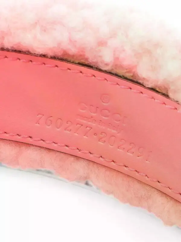 Gucci 2010s Double G Shearling Earmuffs