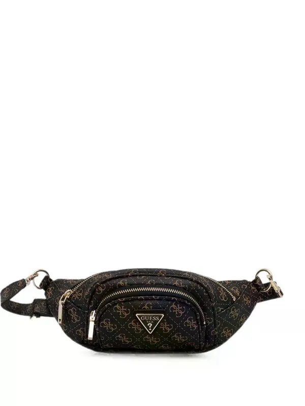 Guess Logo-print Zip-around Belt Bag - Black