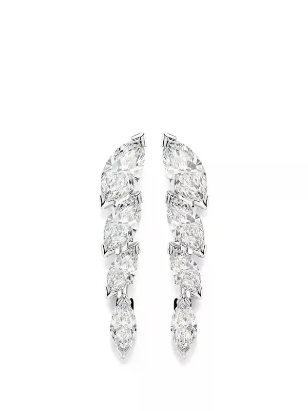 SWAROVSKI Marquise-cut Drop Earrings - Silver