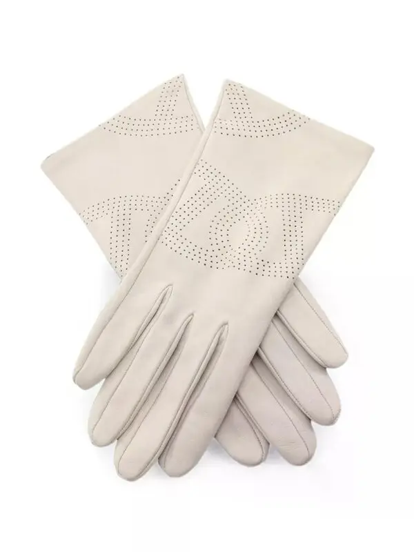 Hermès 2010s Perforated-logo Leather Gloves