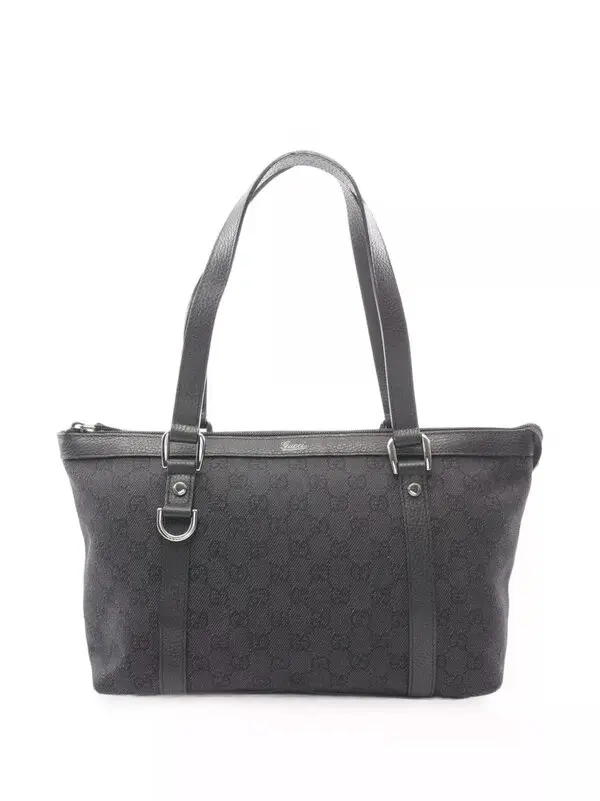 Gucci 2010s Abby Gg Canvas Tote Bag - Black
