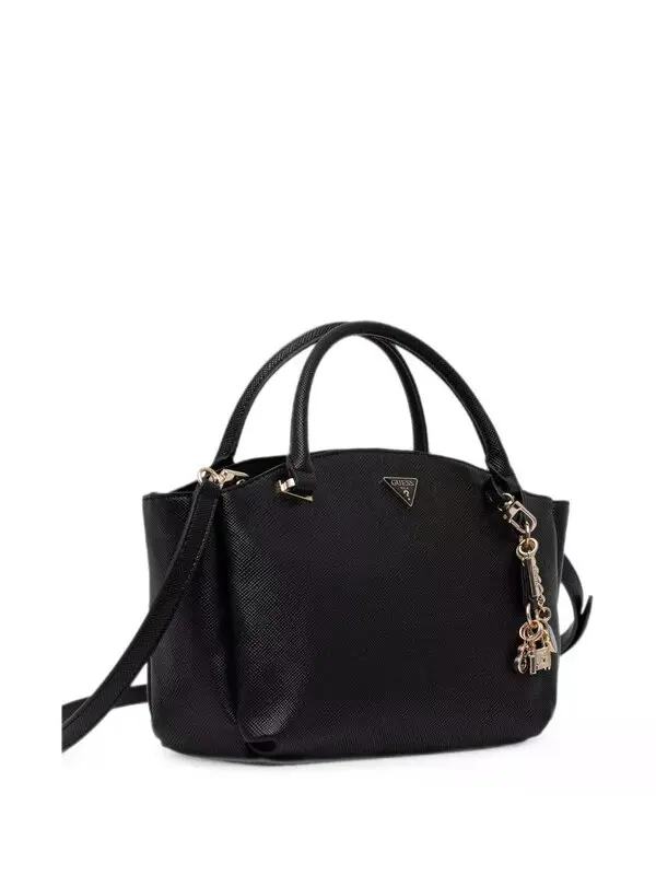 Guess Logo-plaque Charm-detail Tote Bag - Black