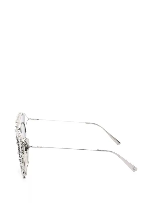 Dior B2u Rhinestone Cat-eye Sunglasses - Silver