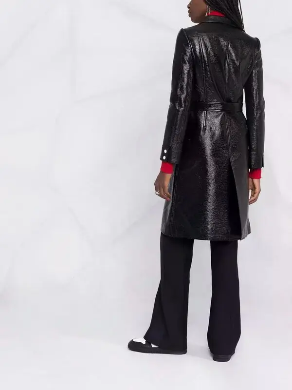 COURREGES Vinyl Logo Appliqué Trench Coat