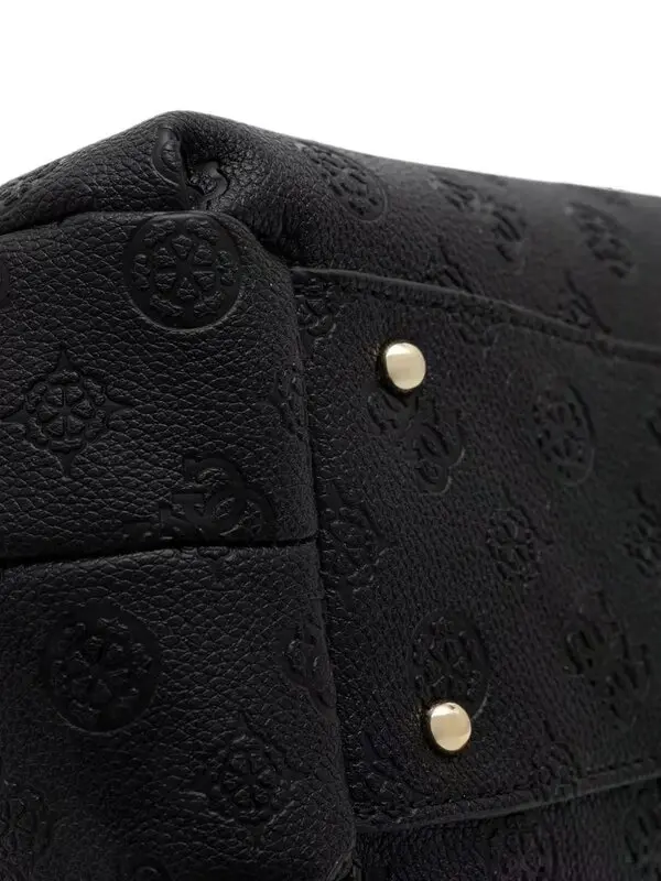 Guess Monogram-debossed Key-charm Tote Bag