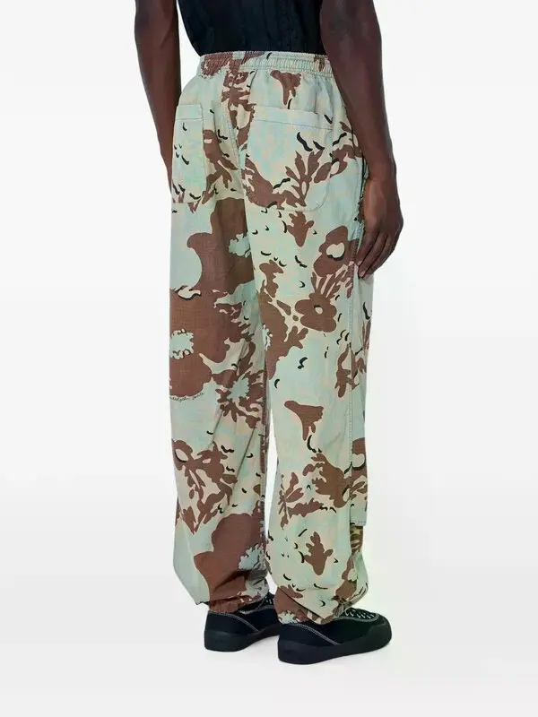 NOMARHYTHM Camouflage-print Elasticated-waistband Trousers - Neutrals