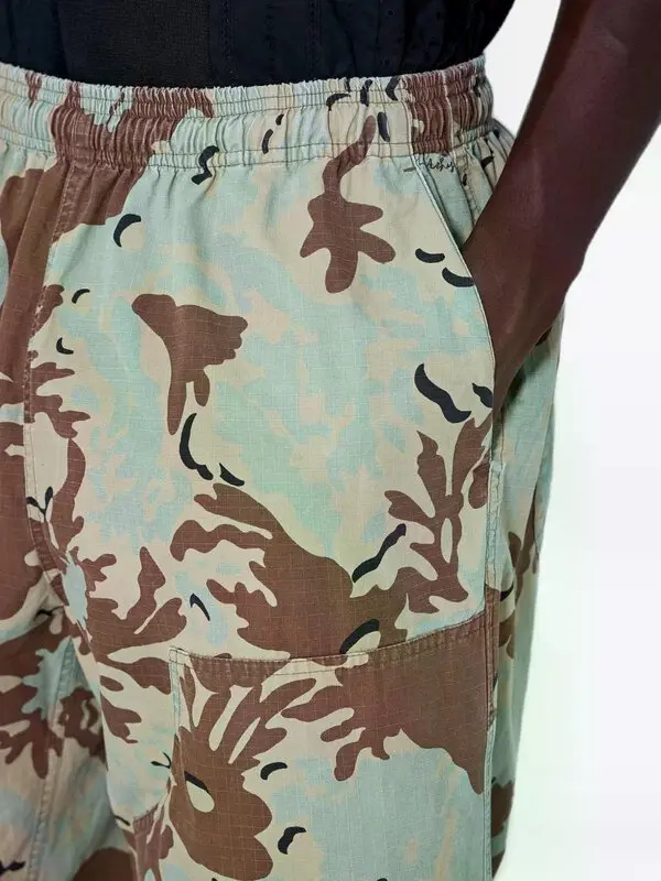 NOMARHYTHM Camouflage-print Elasticated-waistband Trousers