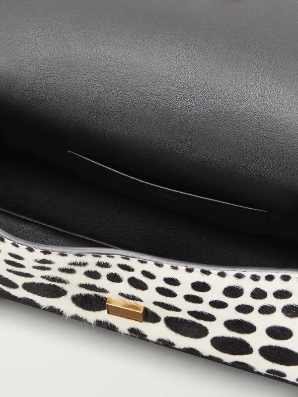 Khaite Audrey Polka-dot Calf Hair Clutch Bag - Black