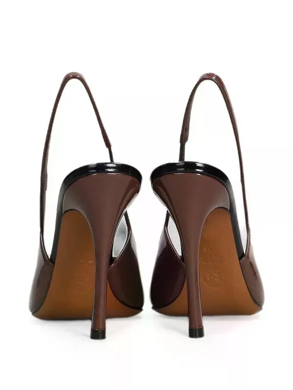 Roberto Festa Camilla Patent-finish Slingback Pumps - Brown