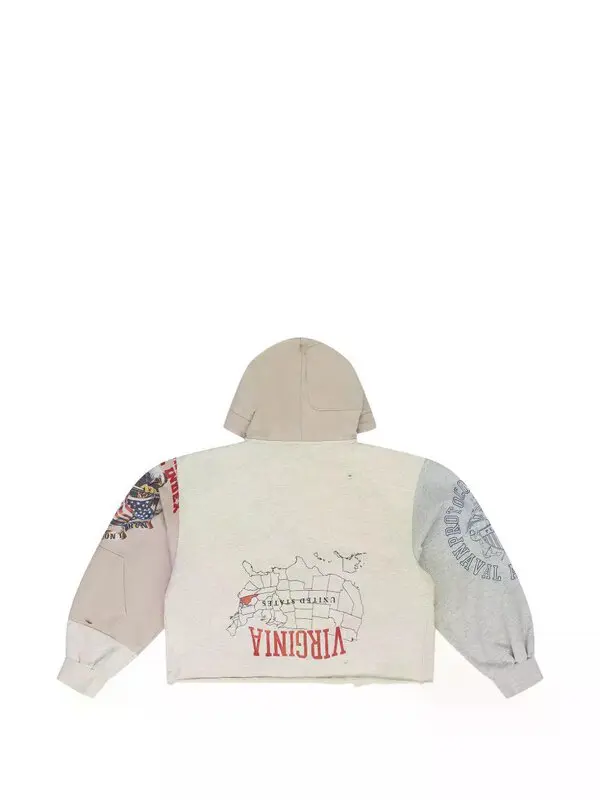 PROTOCOL INDEX Patchwork Distressed Hoodie