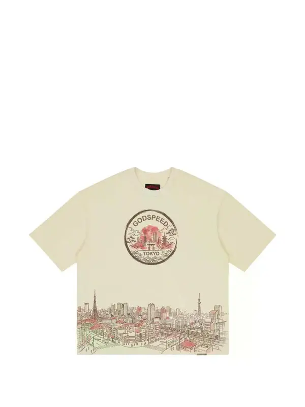 GODSPEED Tokyo Skyline T-shirt - Neutrals
