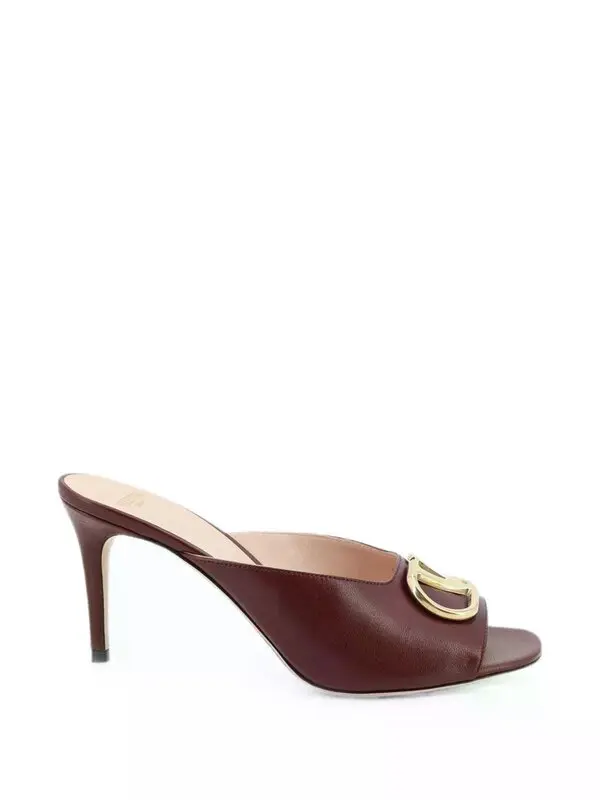 Valentino Garavani Vlogo Signature Open Toe Stiletto Sandals - Brown