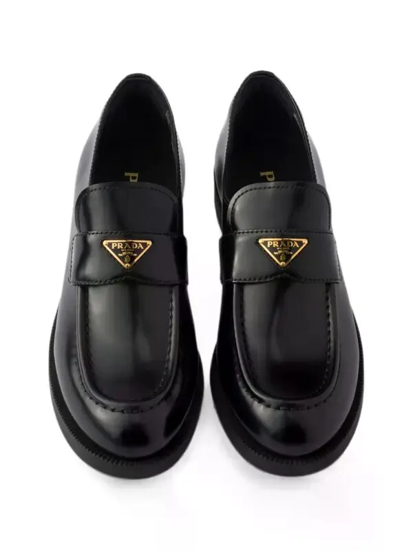 Prada Brushed Leather Loafers