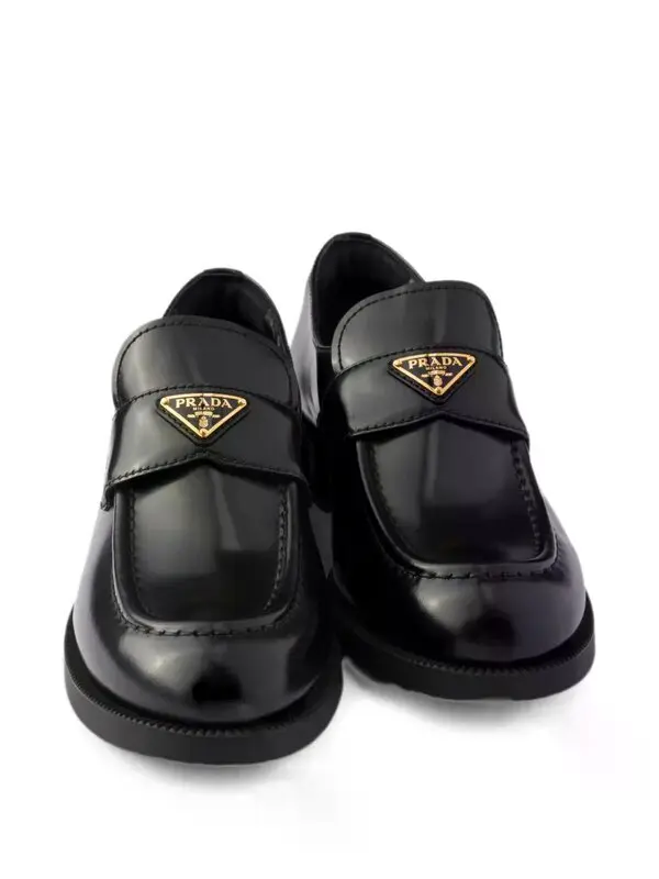 Prada Brushed Leather Loafers