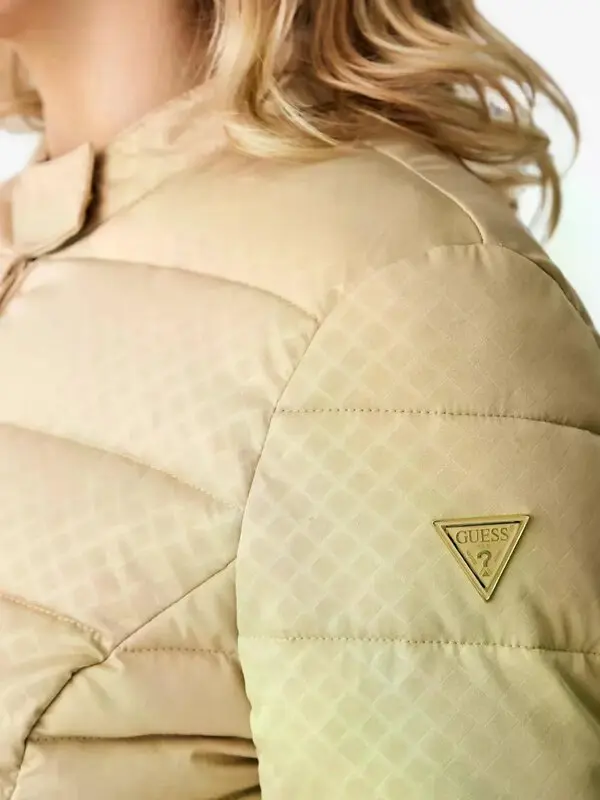 Guess Quilted Logo-plaque Puffer Jacket