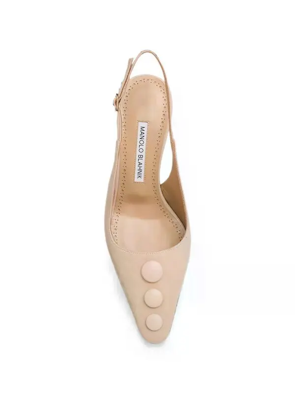 Manolo Blahnik Button-detail Slingback Pumps