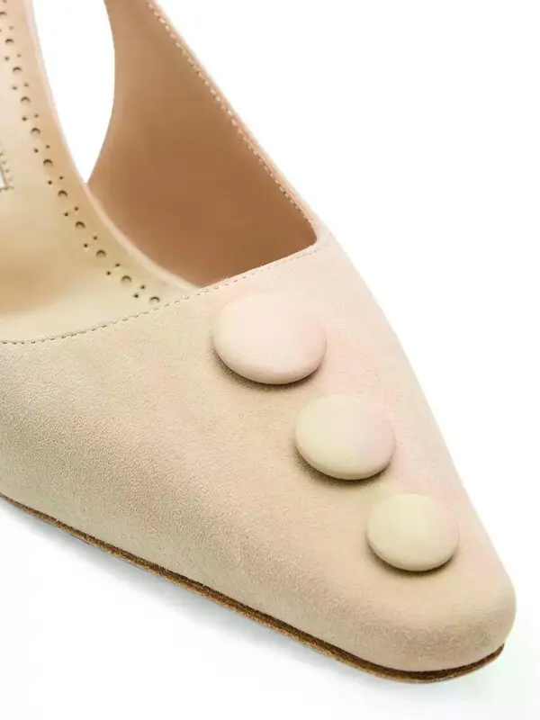 Manolo Blahnik Button-detail Slingback Pumps