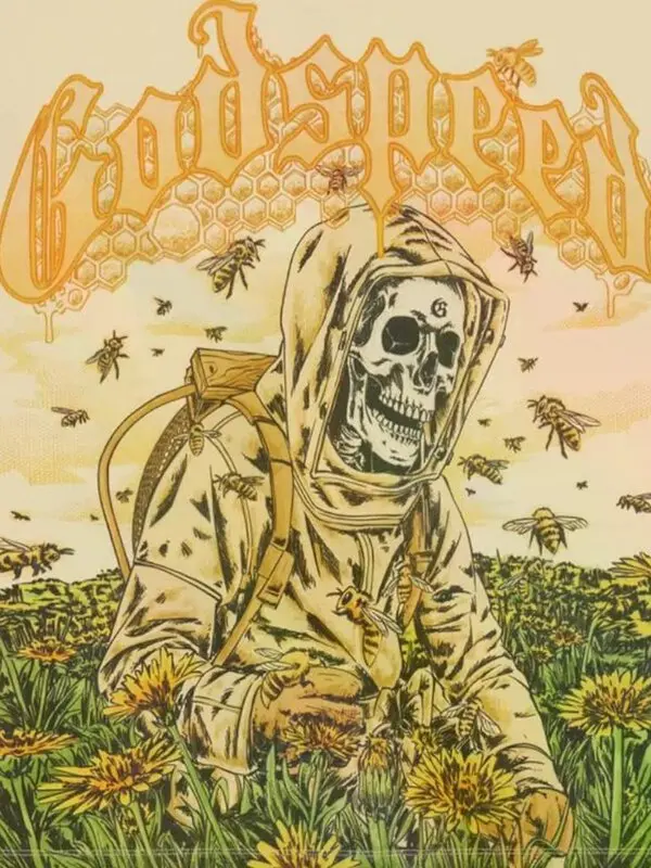 GODSPEED Save The Bees Ii Graphic-print T-shirt - Neutrals