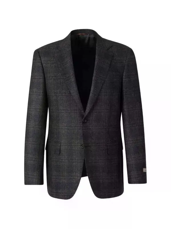 Canali Single-breasted Check-pattern Blazer - Grey