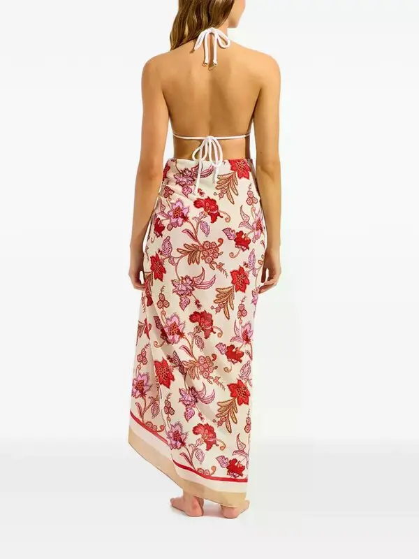 Seafolly Floral-print Sarong - Neutrals