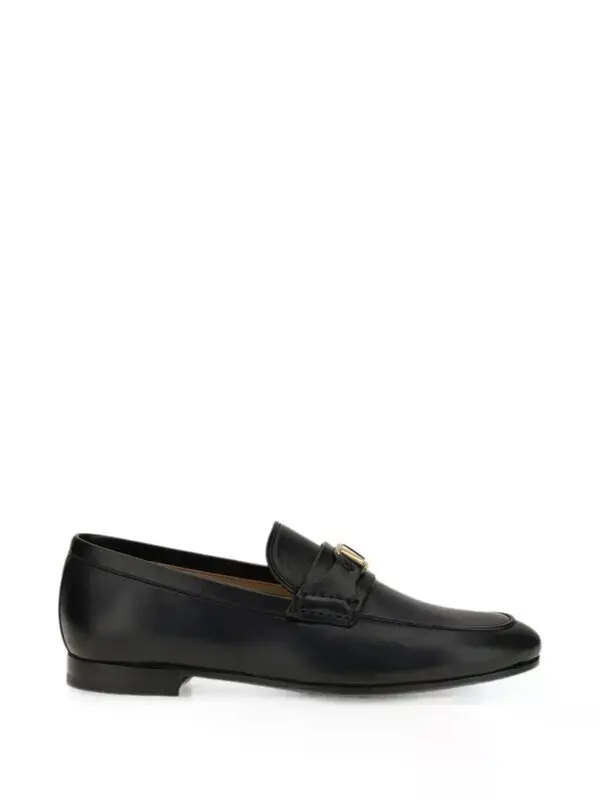 Valentino Garavani Vlogo Signature Leather Loafers - Black