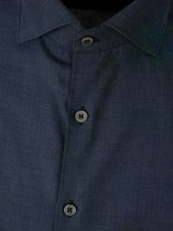 Canali Cotton Plaid Shirt