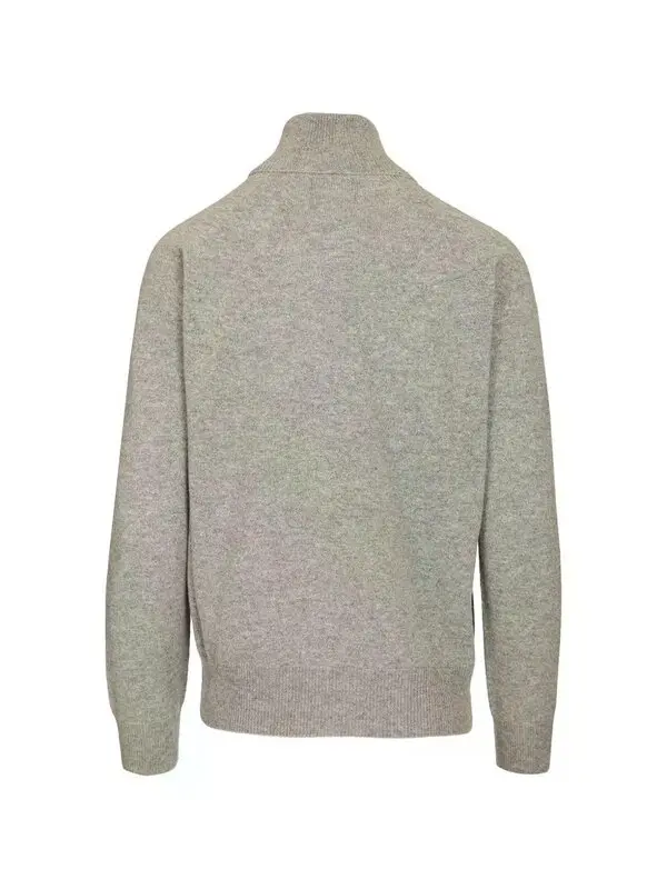 Emporio Armani Logo-embroidered Cashmere Roll-neck Sweater