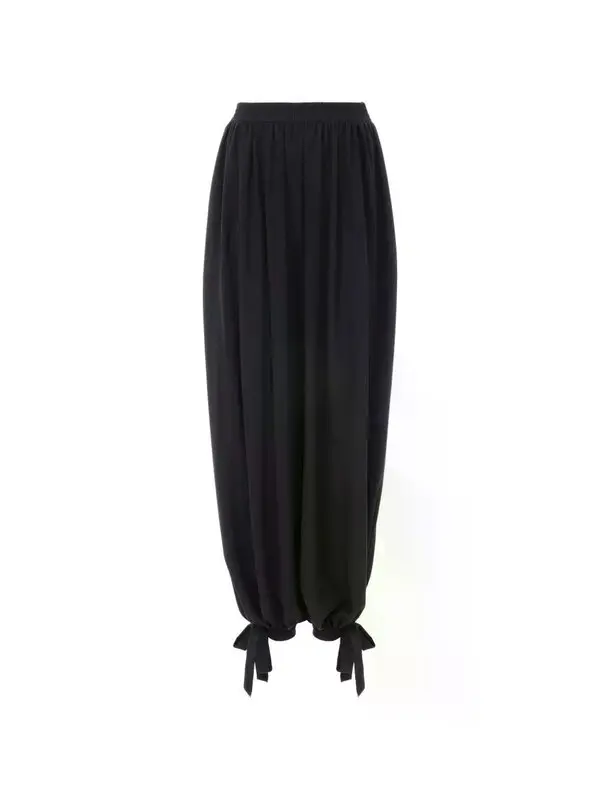Chloé Bow-detail Pleated Trousers - Black