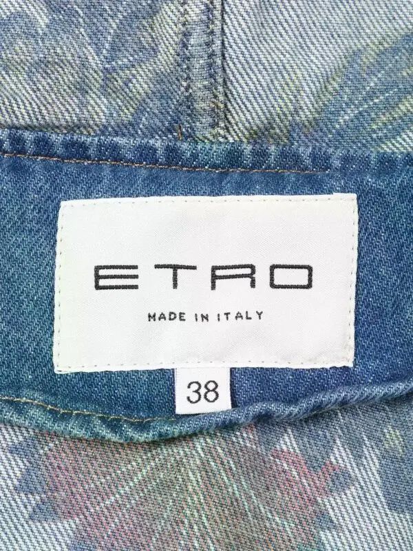 Etro 2010s Hooded Denim Coat