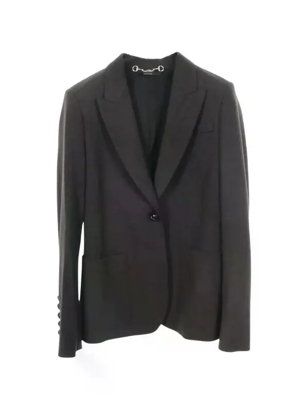 Gucci 2010s Horsebit-detail Blazer - Grey