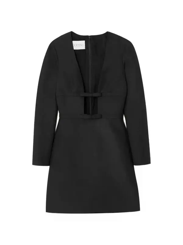 Valentino Garavani Cutout Bow-detailed Mini Dress - Black
