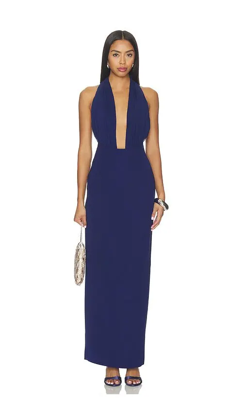 Misha Collection Capezza Silk Dress - Blue