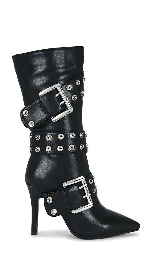 NIIHAI Slouch Buckle Boot In . Also - Black