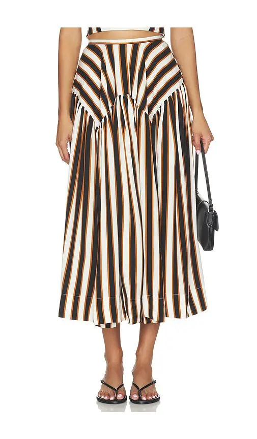 Amanda Uprichard Spencer Midi Skirt In . Also - Multi