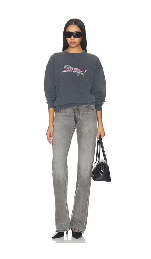 ANINE BING Spencer Leopard Sweatshirt