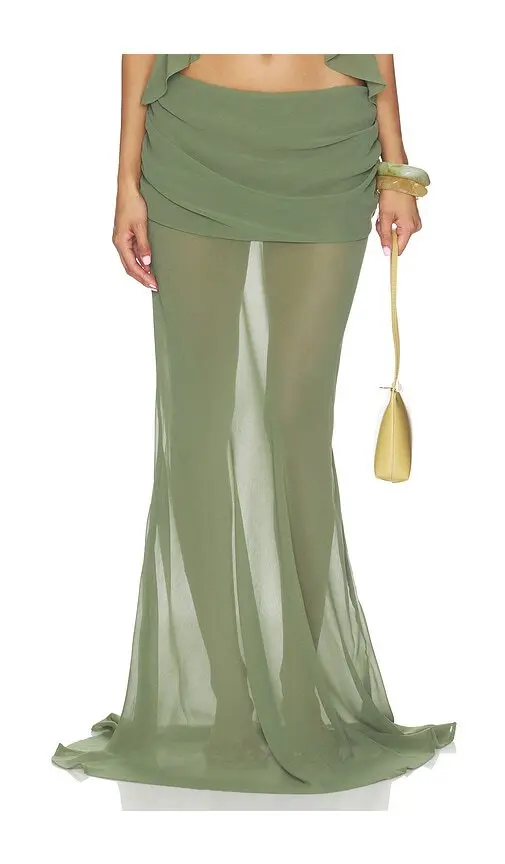 BANANHOT Adelina Maxi Skirt In . Also - Olive