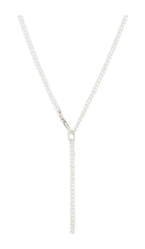 LOREN STEWART Sterling Silver Barbell Link Necklace