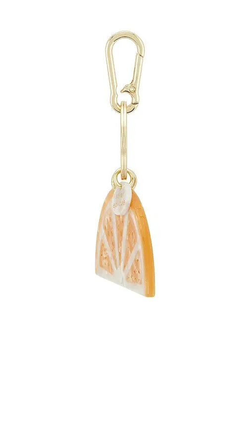 SOLAR ECLIPSE Hand-painted Citrus Slice Bag Charm + Keychain
