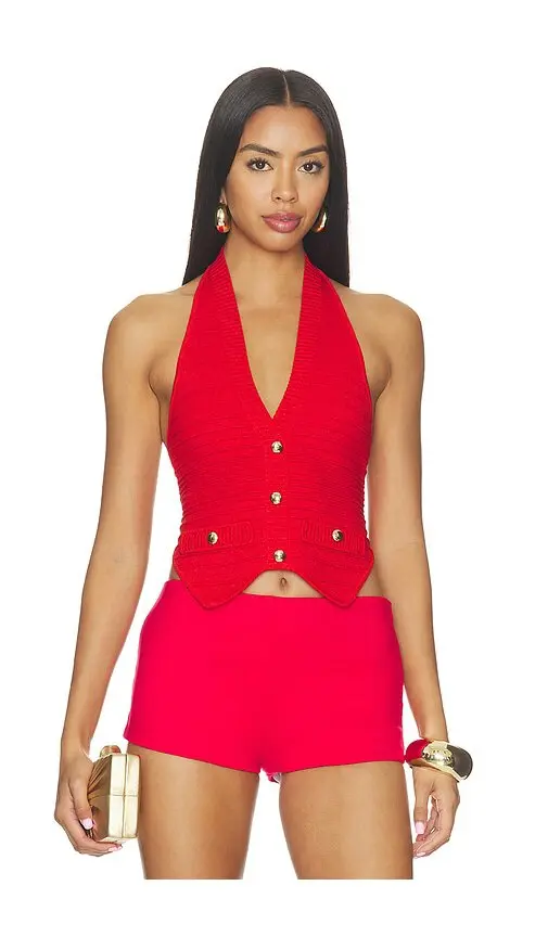 Retrofete Tinsley Knit Vest In . Also - Red