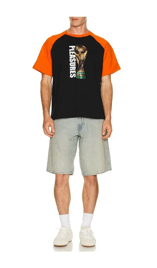 PLEASURES Trophy Raglan Tee In . Also