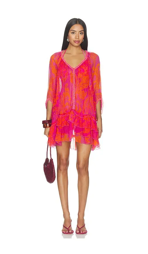 Poupette St Barth Nava Poncho - Orange