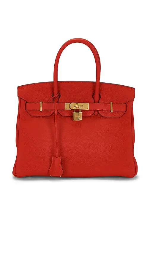 FWRD RENEW Hermes Togo Birkin 30 Handbag - Red